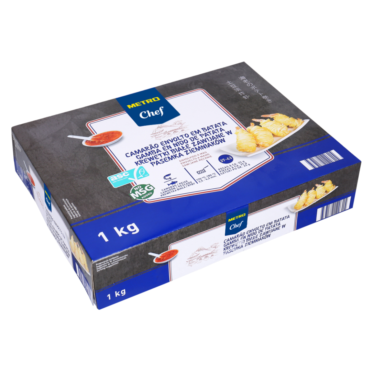 Camarão Envolto Batata Congelado METRO Chef 1 kg - 15048 - Aviludo